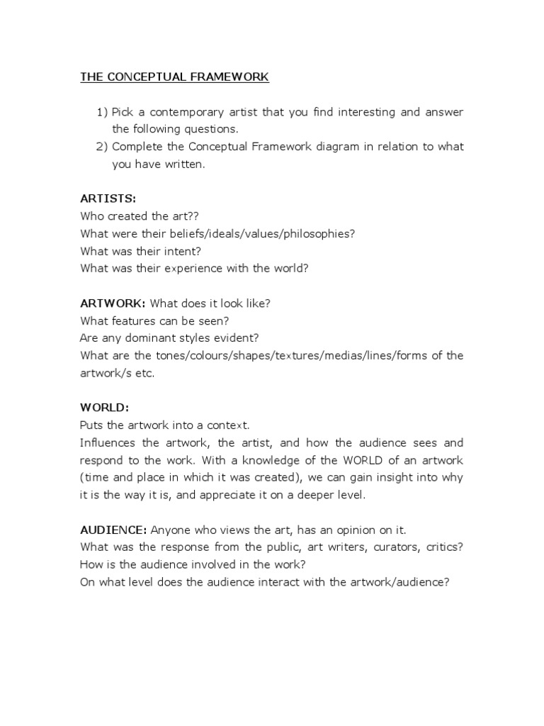 Understanding Art's Conceptual Framework | PDF
