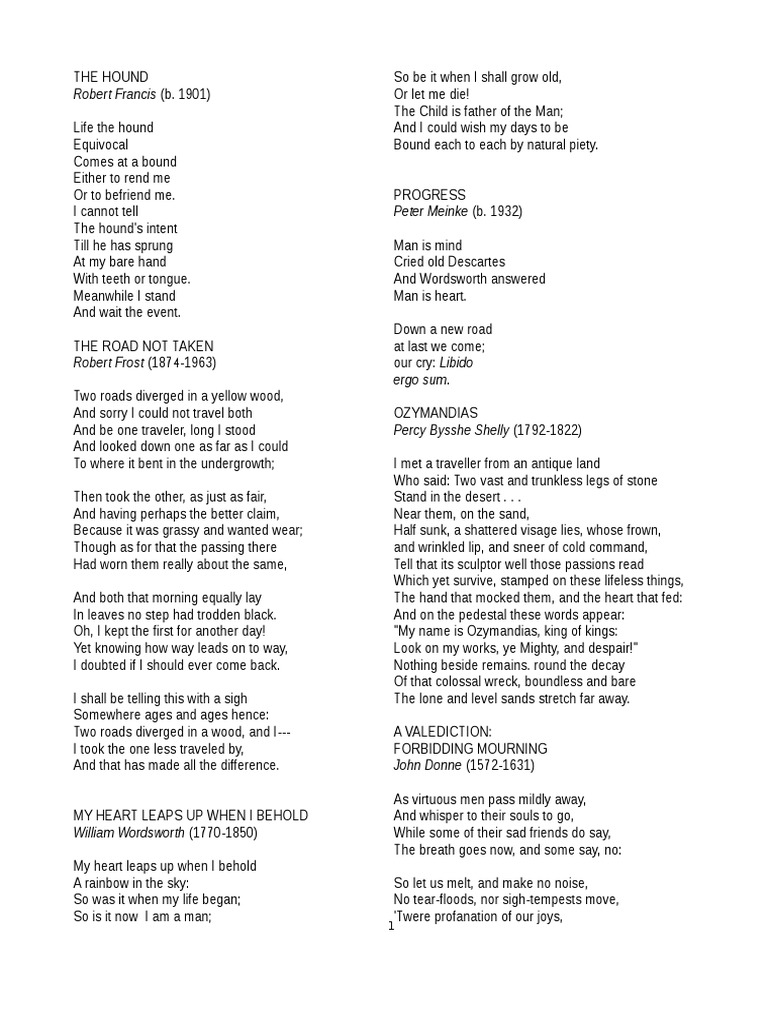 Poems to Study | Poetry | Fiction & Literature