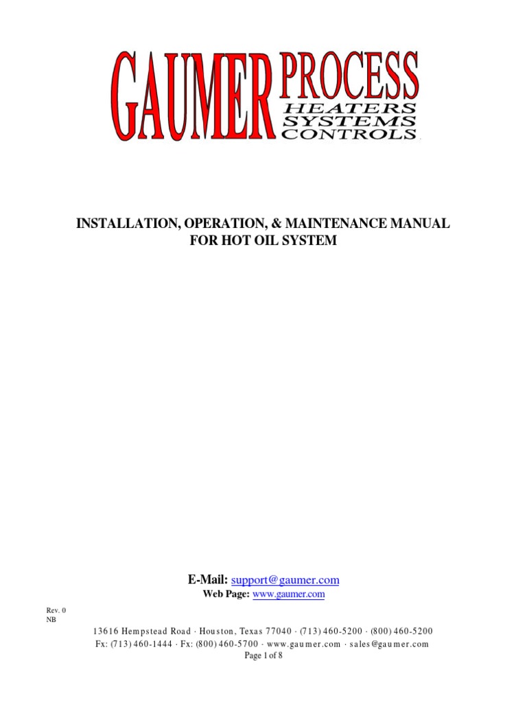 Gaumer Process - Heat Control System | PDF | Valve | Fuse (Electrical)