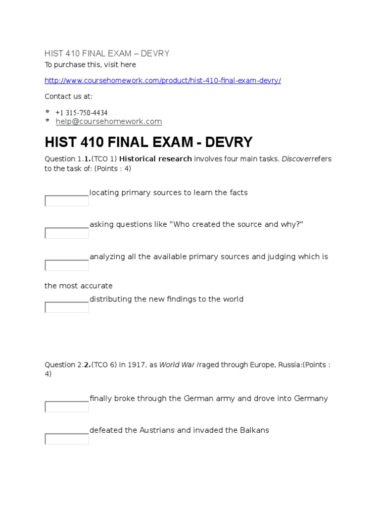 Hist 410 Final Exam - Devry | PDF | Pope John Paul Ii | Europe Travel