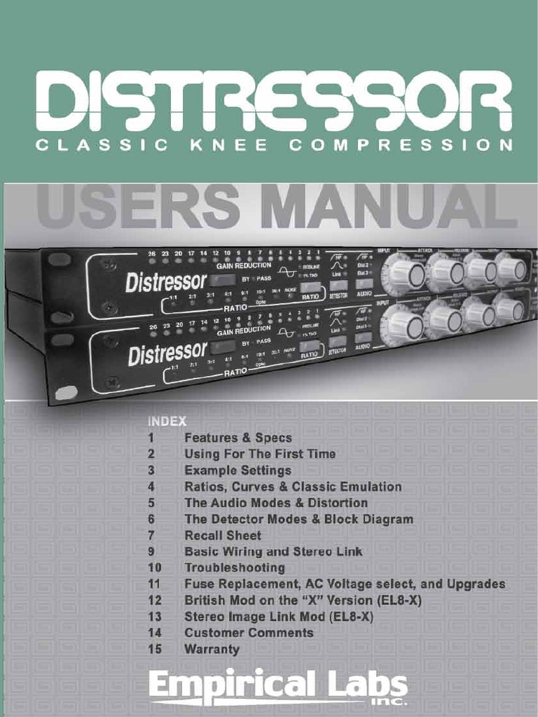 Empirical Labs Distressor User Guide: Tips for Using the Distressor ...