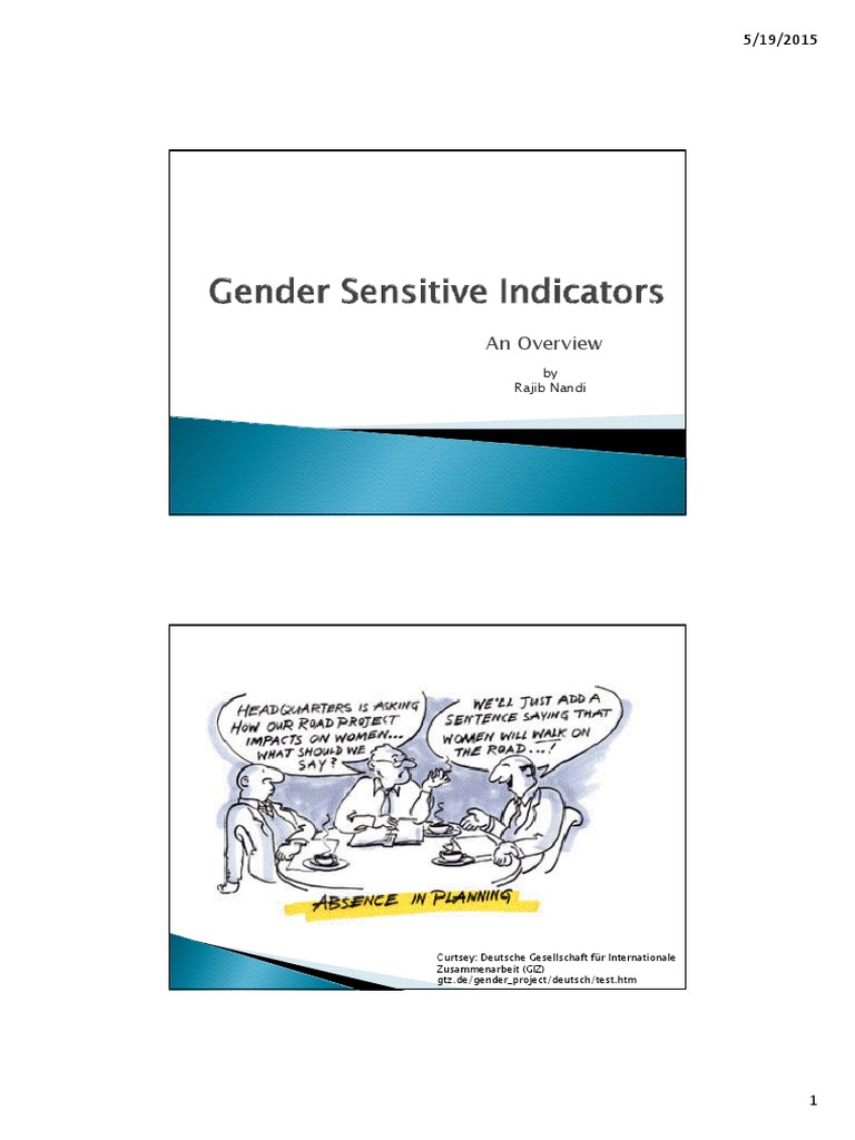 Gender Sensitive Indicators | PDF | Qualitative Research | Gender