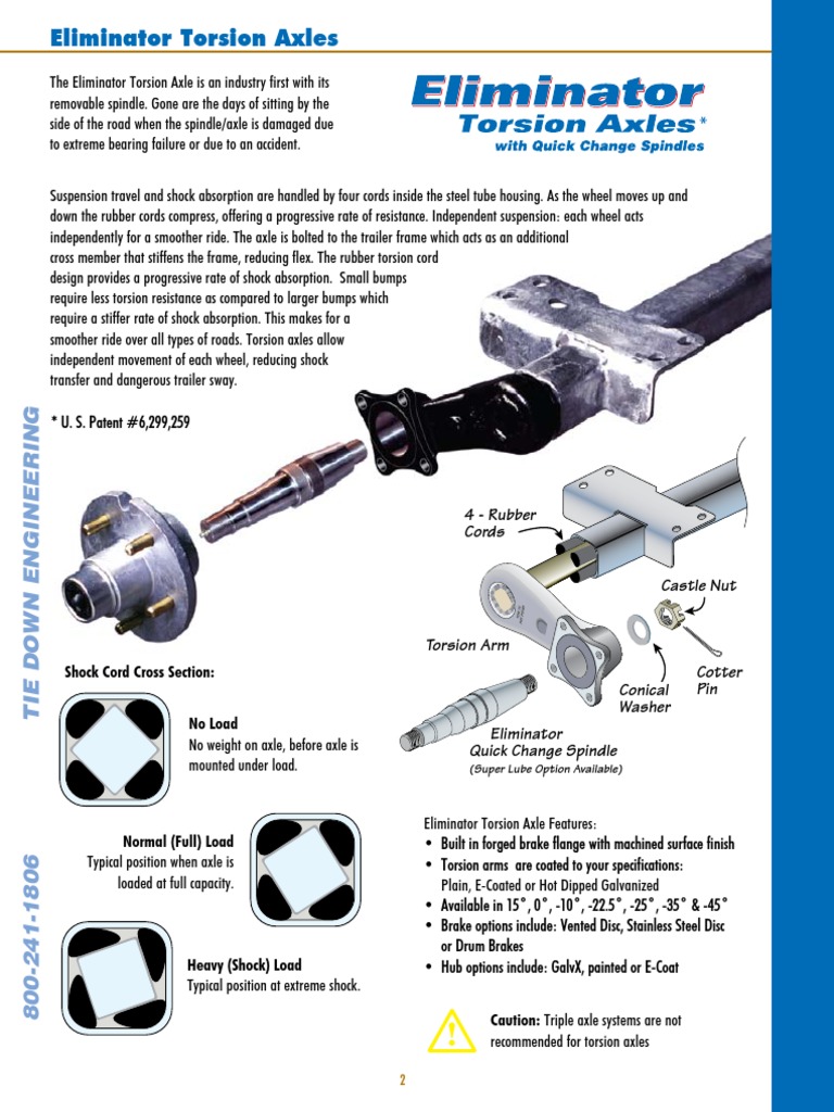 Eliminator Torsion Axles: Shock Cord Cross Section | PDF | Axle ...