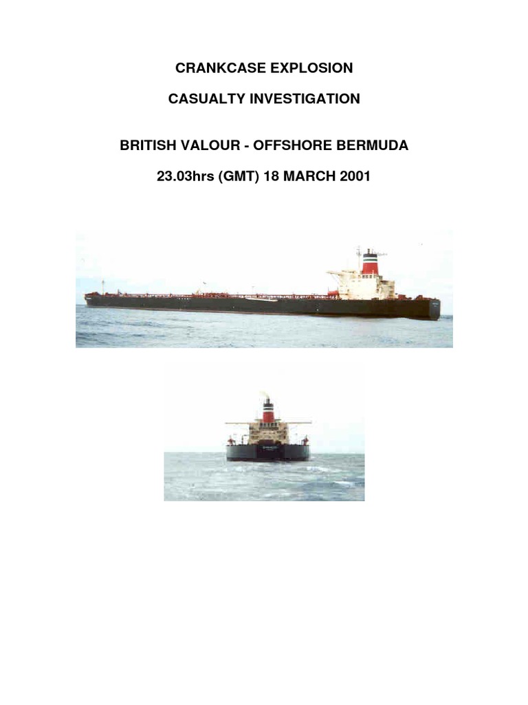 British Valour Crankcase Explosion Report | PDF | Internal Combustion ...