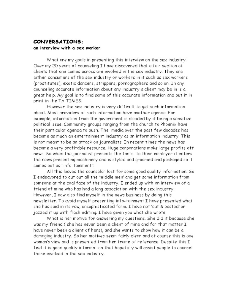 Conversations - Tat 2001 | PDF | Stripper | Self Esteem