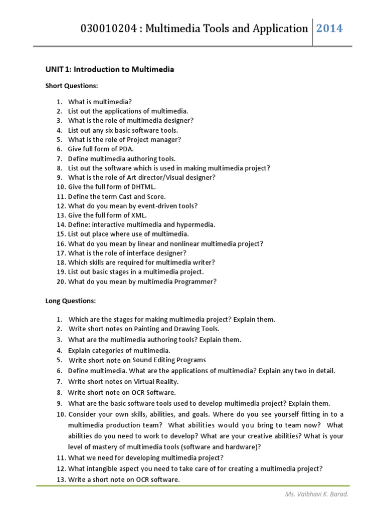 Multimedia Various Questions | PDF | Typefaces | Computer Animation