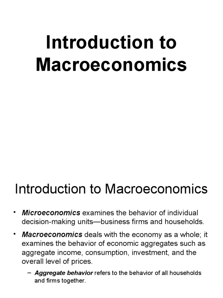 Introduction Macroeconomics | PDF | Macroeconomics | Inflation