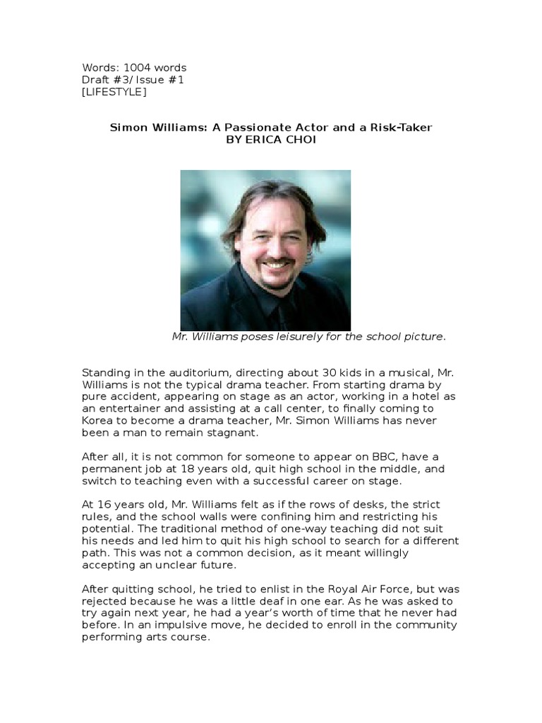 Personality Profile | PDF | Actor | Musical Theatre