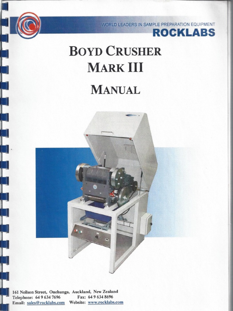 Manual Boyd Crusher Mark III | PDF