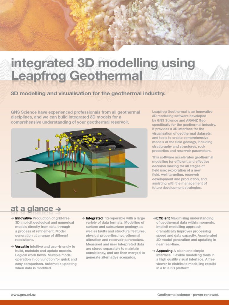 Geothermal 3D Modelling Solutions | PDF | 3 D Modeling | Geology
