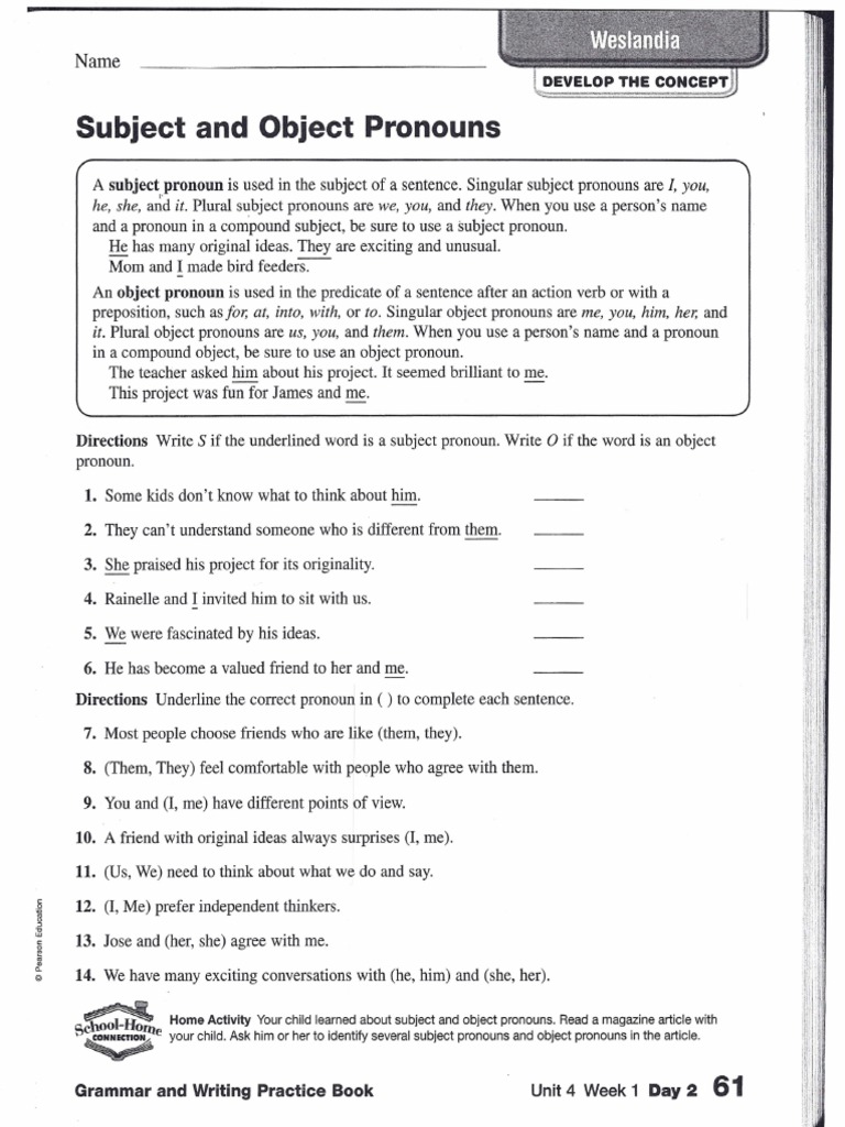 Personal Pronouns Exercises 3 | PDF | Subject (Grammar) | Object (Grammar)