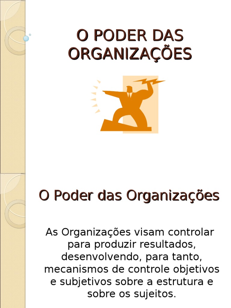 Poder e Controle nas Organizações | PDF | Poder (social e político ...