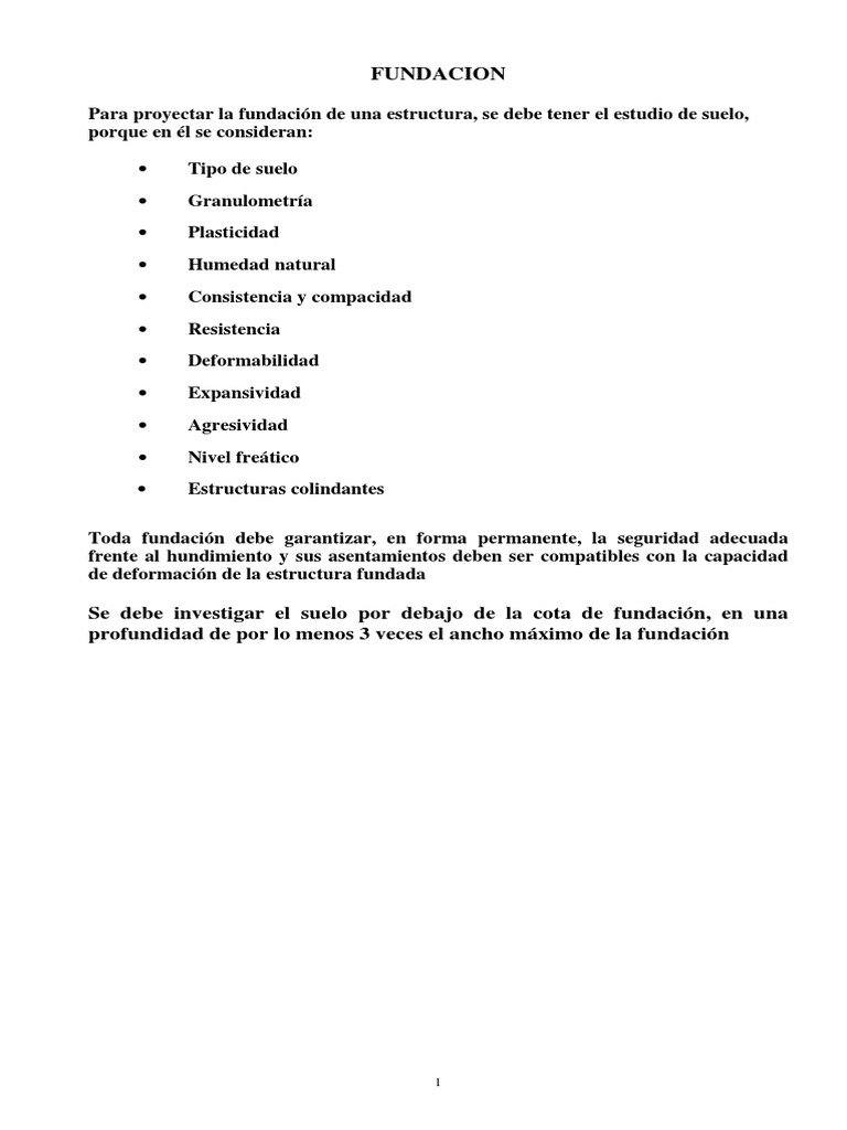 Fundaciones: Tipos y Cálculo de Zapatas | PDF | Materiales | Science