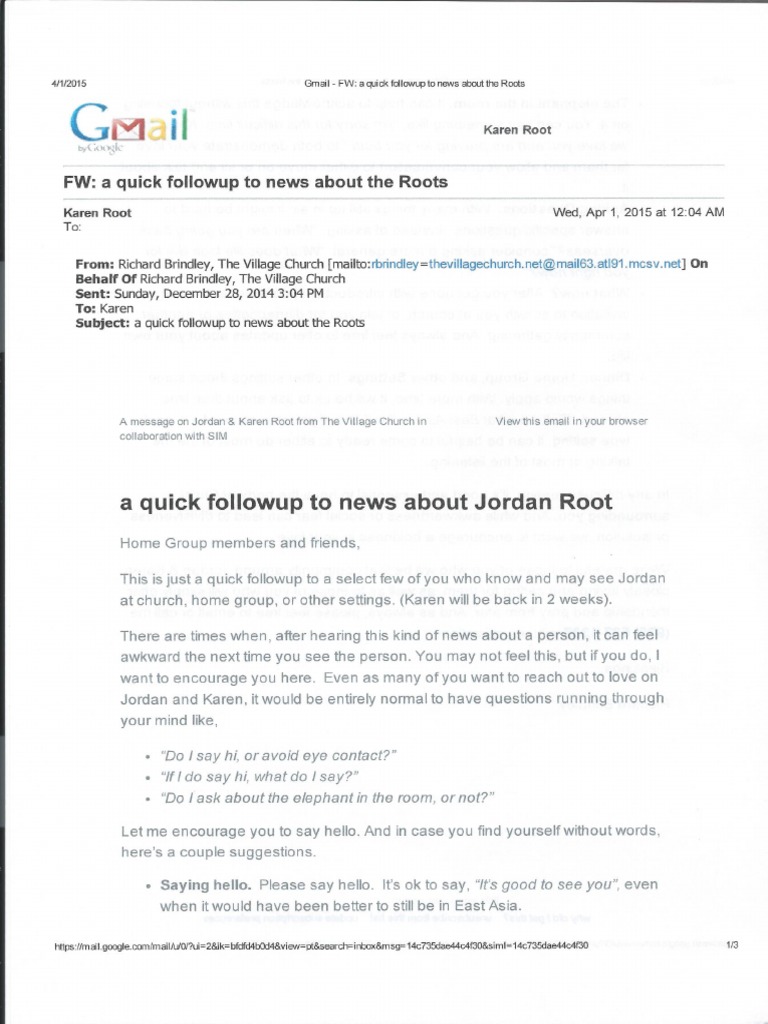 The Village Church Home Group Tutorial On Discussing Church Members ...