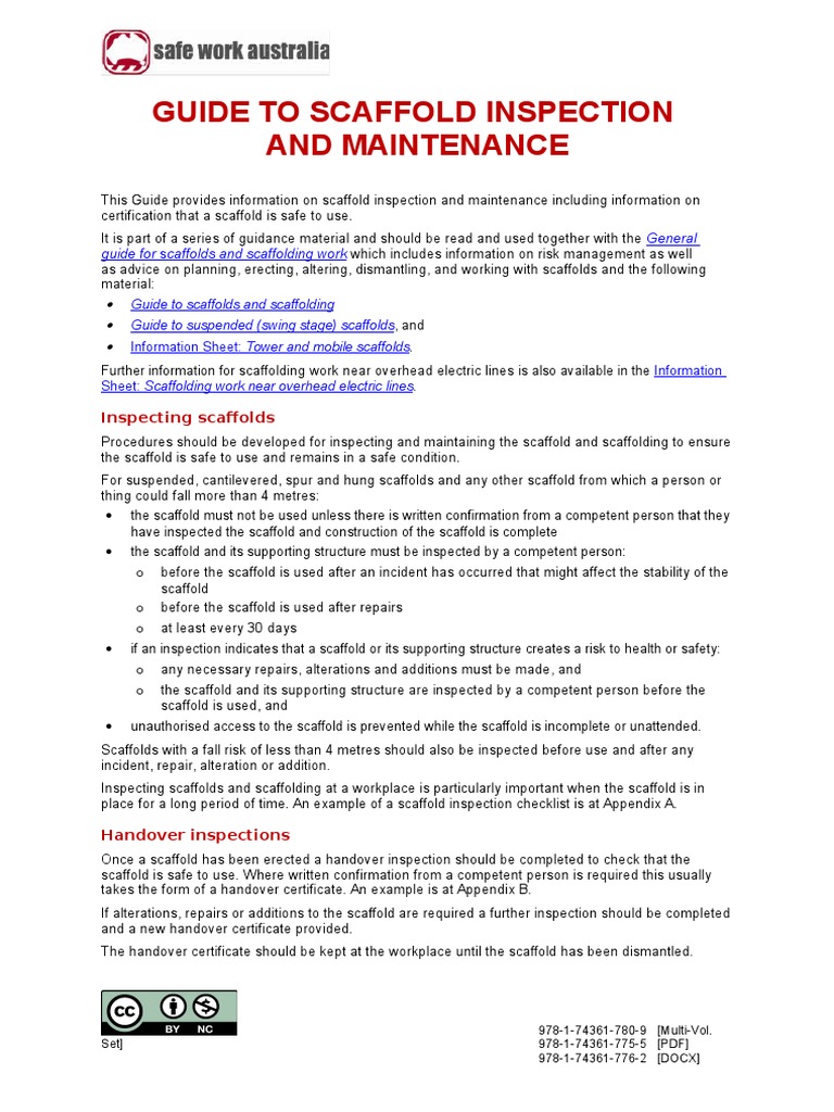Guide Scaffold Inspection Maintenance | PDF | Scaffolding | Business