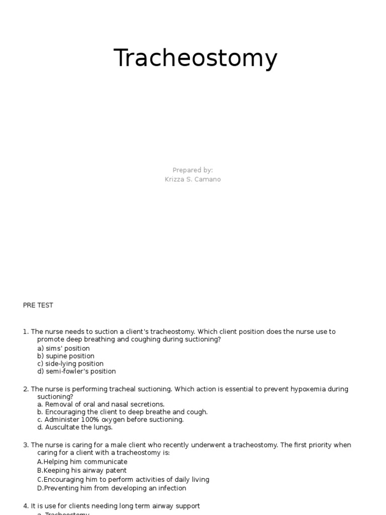Tracheostomy | PDF | Respiratory Tract | Lung