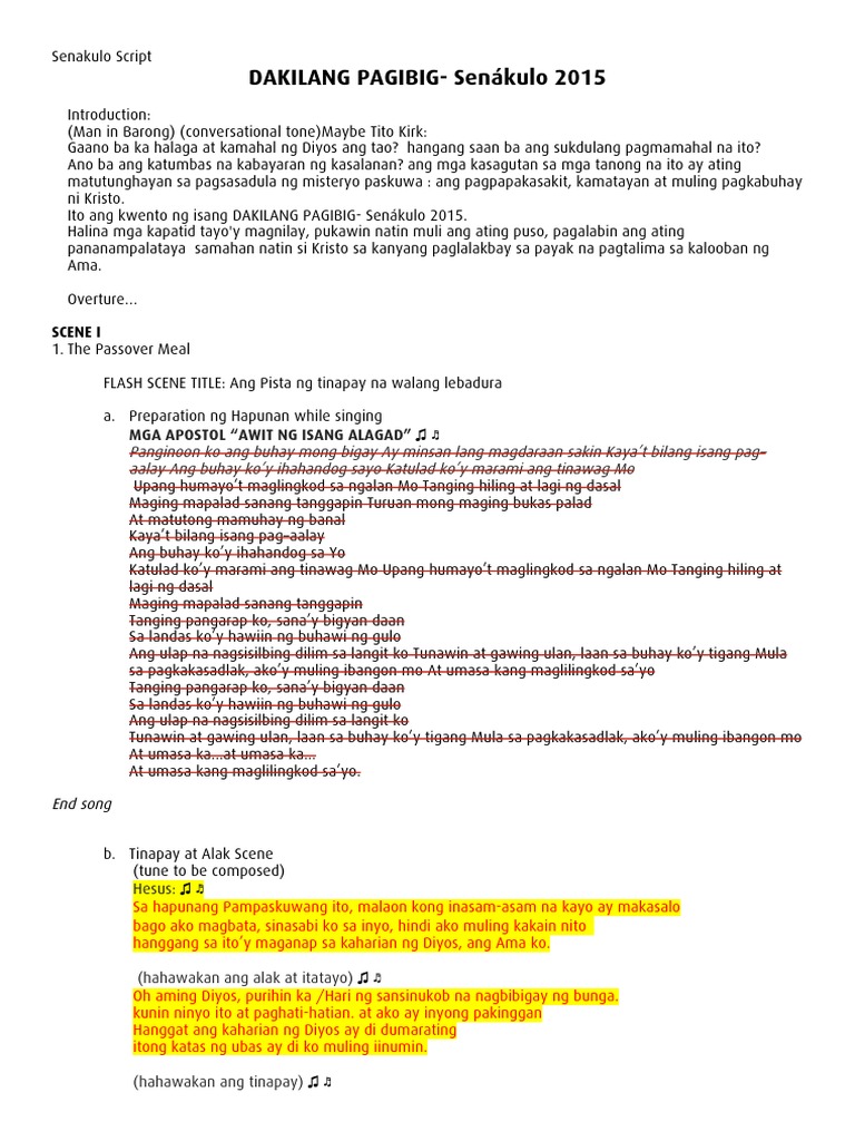 Senakulo Script Final Print | PDF
