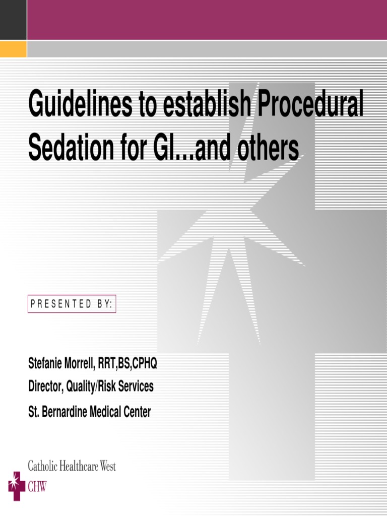 Guidelines To Establish Procedural Sedation For GI and Others | PDF ...