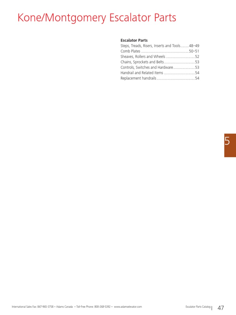 Kone/Montgomery Escalator Parts | PDF | Escalator | Wheeled Vehicles