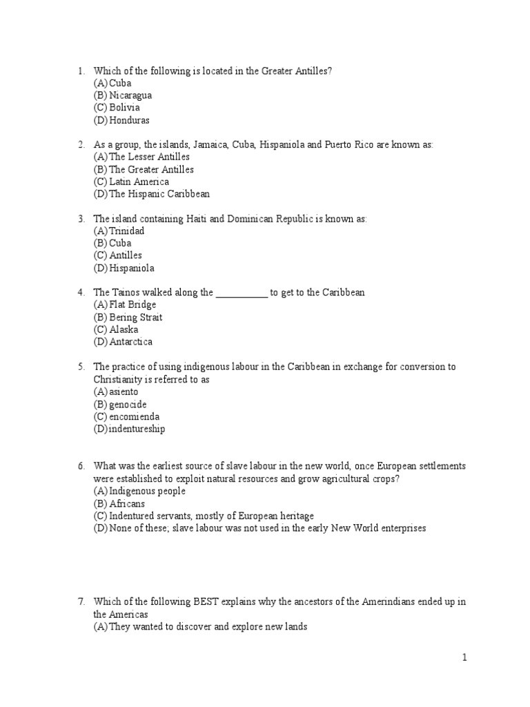 Caribbean Studies Exam Paper 2024 | PDF | Caribbean | World Bank