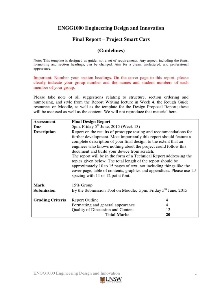 Engineering Report Template Engineering Report Templates (FAQ)