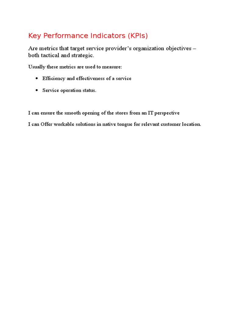 Understanding Key Performance Indicators | PDF | Business