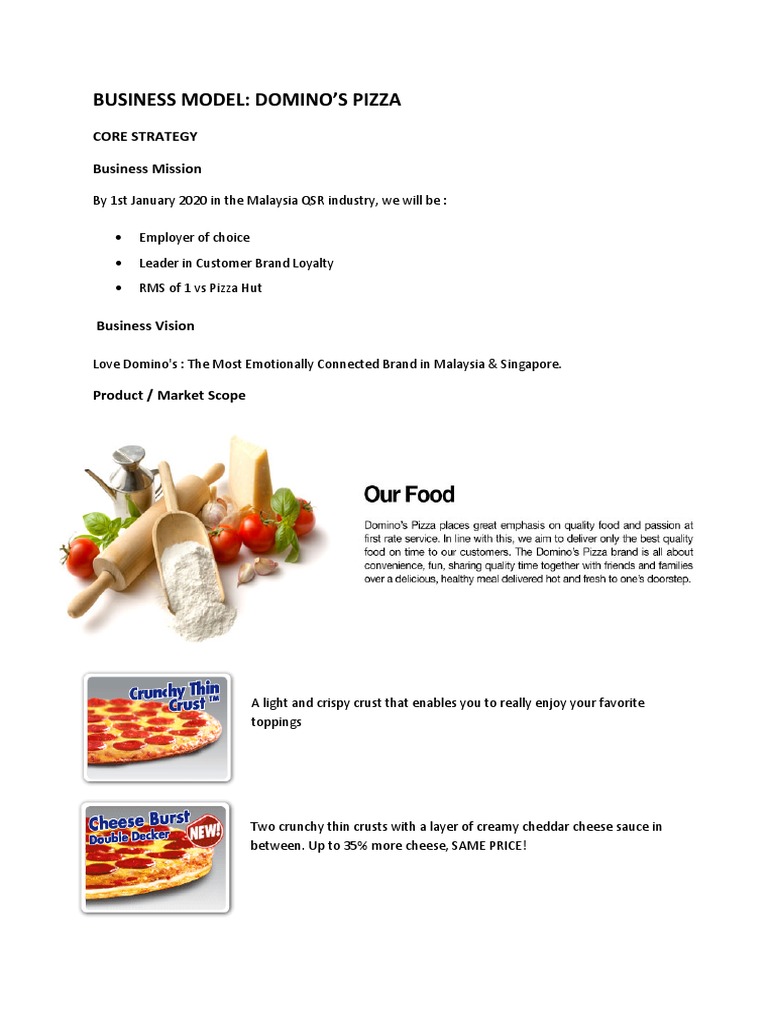 Business Model - Domino's Pizza | PDF | Pizza | Cheese