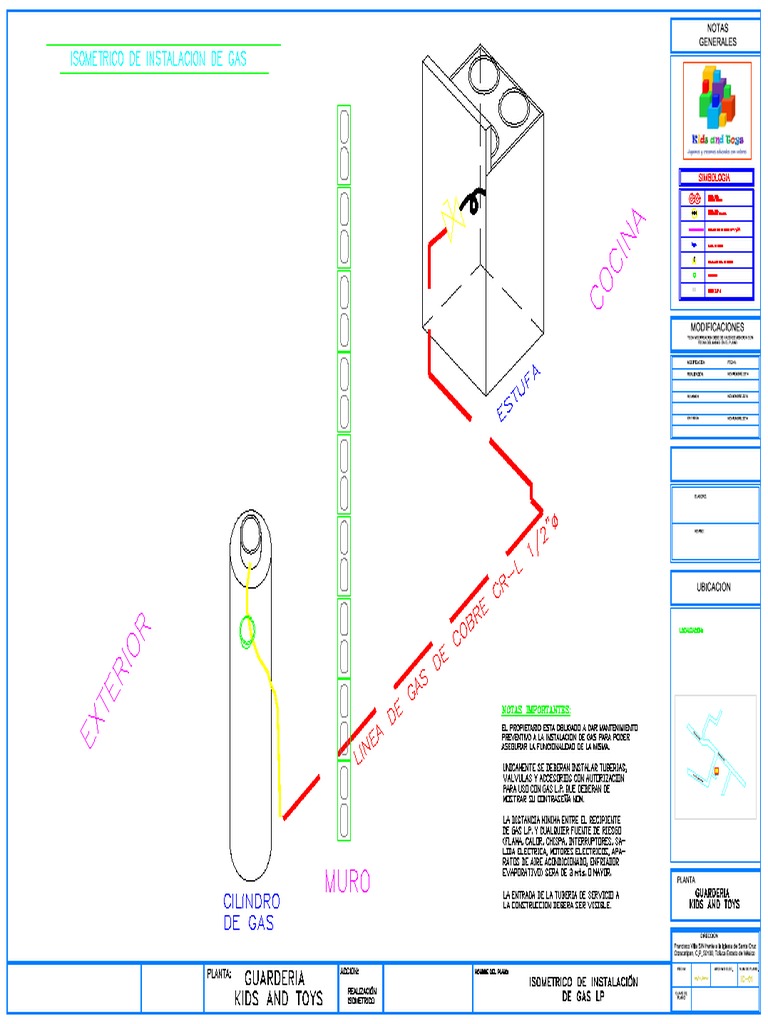 Isometrico Instalación de Gas LP-Model | PDF
