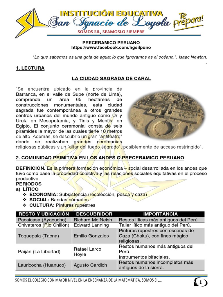 Preceramico Peruano - (Arquimedes, Gauus y Newton) | PDF | Perú ...