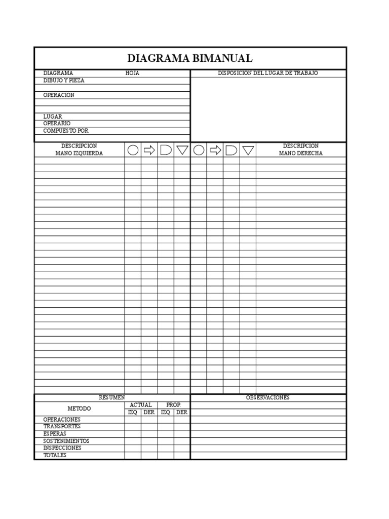 DIAGRAMA_BIMANUAL FORMATO | Ingeniería | Ciencia | Prueba gratuita de ...