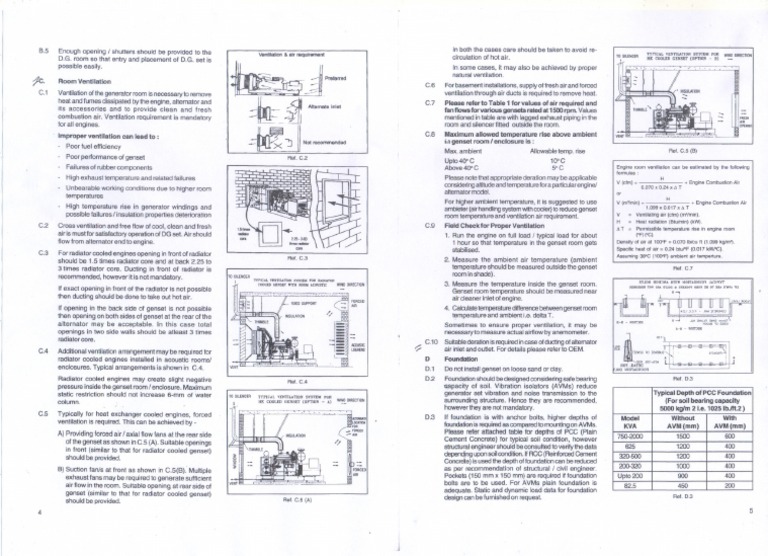 DG Room Ventilatio | PDF | Ventilation (Architecture) | Radiator