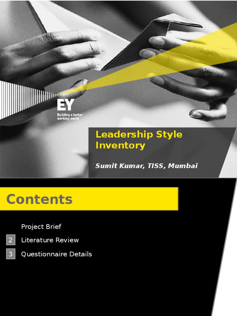 Leadership Style Inventory: Sumit Kumar, TISS, Mumbai | PDF ...