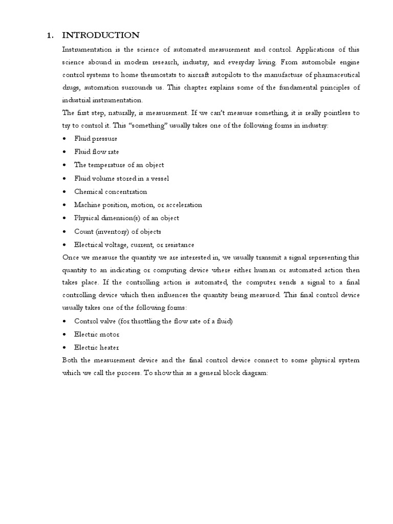 Fundamentals of Industrial Instrumentation Measurement and Control ...