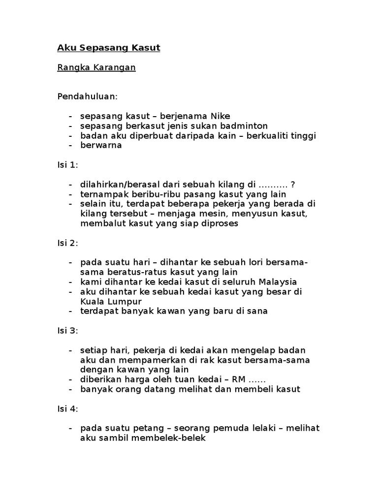 Aku Sepasang Kasut | PDF | Bisnis | Griya & Taman