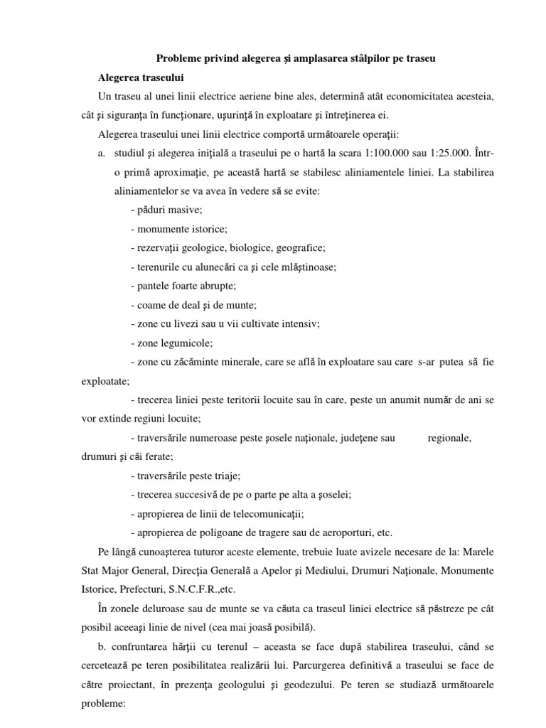 Proiect Linie - Calcul Mecanic2 | PDF