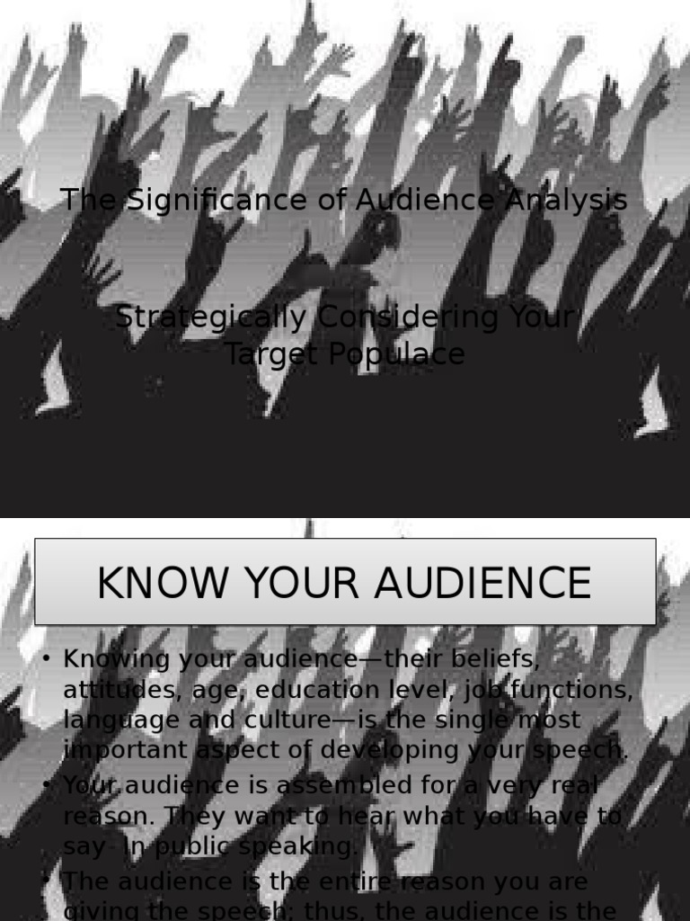 Importance of Audience Analysis | PDF | Nonverbal Communication | Inference