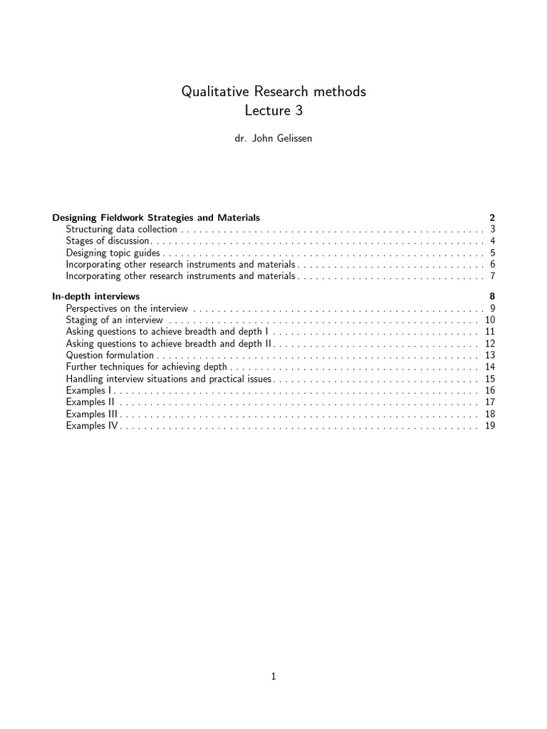 Qualitative Research Methods | PDF | Qualitative Research | Field Research