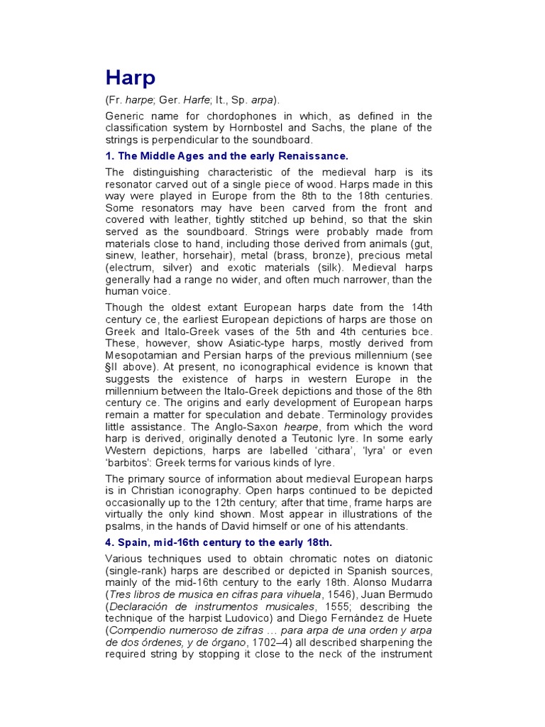 Harp | PDF | String Instruments | Orchestras