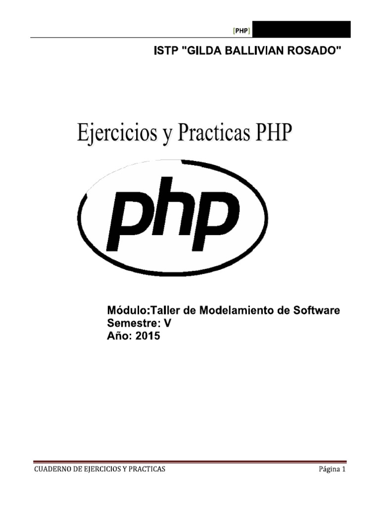 Cuaderno de Ejercicios y Practicas PHP (1 17) | PDF | Php | La interacción persona-ordenador