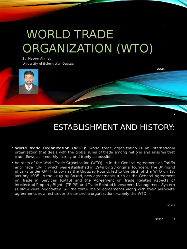 Wto and its role in international trade | Uruguay Round | World Trade ...