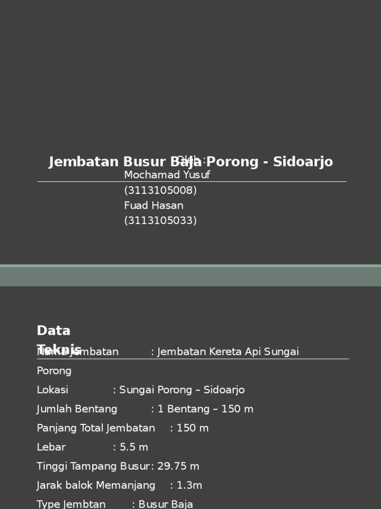 Jembatan Busur Baja Porong - Sidoarjo | PDF