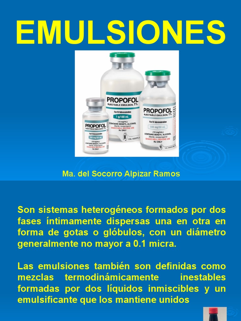 Ejemplos y Tipos de Emulsiones | PDF | Emulsión | Tensioactivo