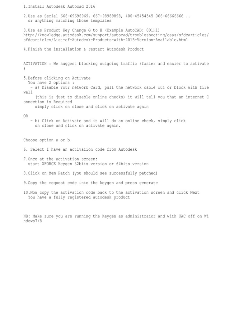 Install Autocad 2016 | PDF | Computers | Technology & Engineering