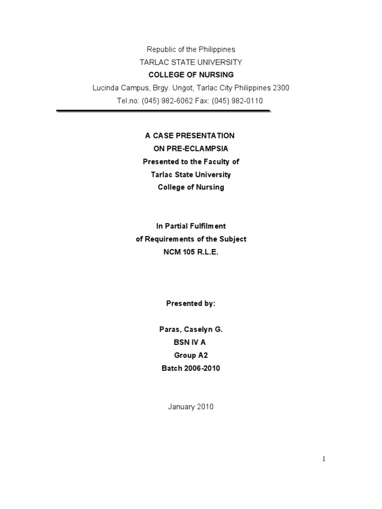 Case Study on Preeclampsia Management | PDF | Blood Vessel | Kidney