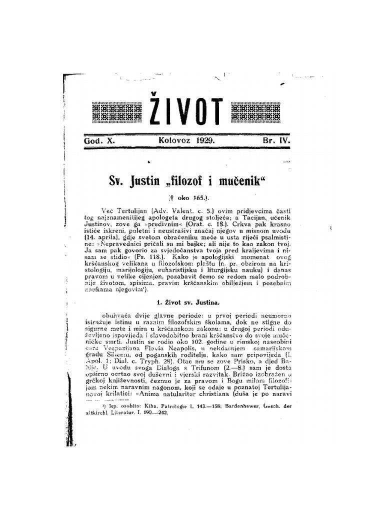 4 1 SV Justin Filozof I Mucenik I Bock D I | PDF