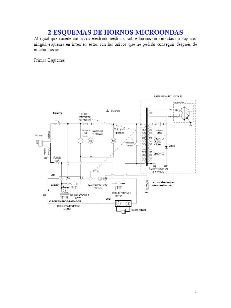 Esquemas de Hornos Microondas | PDF