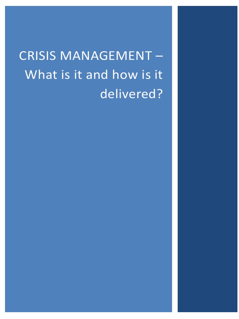 Crisis Management March 2012 | PDF | Crisis Management | Leadership