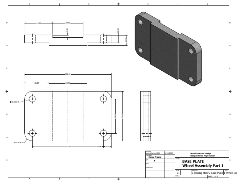 Base Plate Wheel Assembly Design | PDF | Home & Garden
