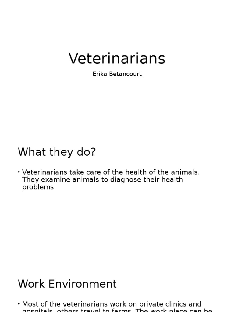 Veterinarians | PDF