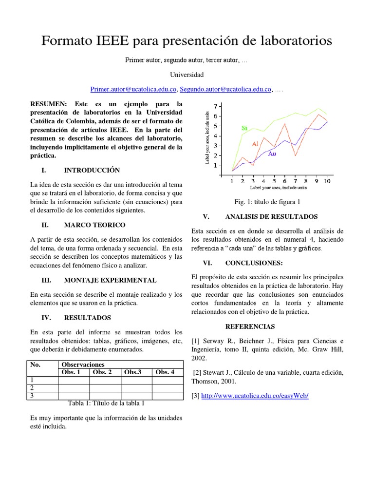 Formato IEEE para Presentacion de Laboratorios 1 1 | PDF | Laboratorios | Science